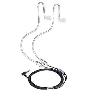 KINDEN Air Tube Headset Radiation Free Binaural with Microphone Deep Bass Noise Cancelling for Phone Pad