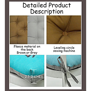 JREDDI Chair Cushions for Dining Chairs 6 Pack - U-Shaped Small Fresh Daisy Thickening European Style Kitchen Set of with Ties Sofa Office Room Decor (Light Green B, 6), 16 x Inches