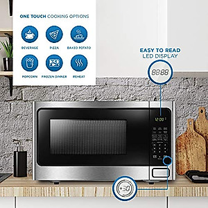 Designer 1.1 Microwave With Stainless Steel Front Silver Finish Auto Shut Off