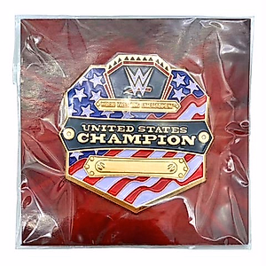 WWE United States Champion Pin- Special Edition American Flag Slam Crate Collectible Pin- Authentic Raw WWE Extremes Championship Belt Pin