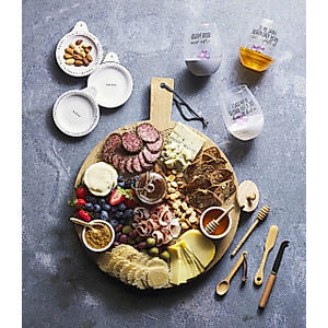 Mud Pie, Brown, Charcuterie Board Serving Set, utensil approx 5 3/4"