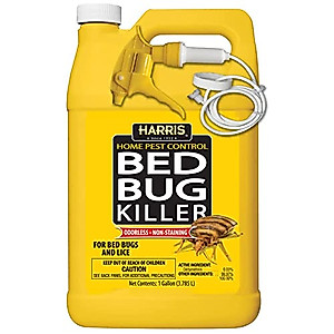 HARRIS Bed Bug Killer, Liquid Spray with Odorless and Non-Staining Formula (Gallon)