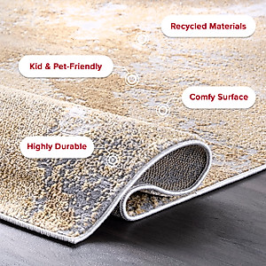 nuLOOM Cyn Contemporary Abstract Area Rug, 8' x 10', Gold