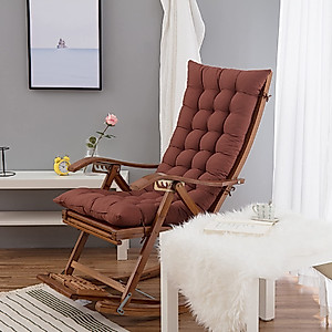 PTONUIC Soft Long Chair Cushion Thicken Rocking Chair Cushion Tatami Pad Recliner Beach Chair Sofa Cushion Floor Mat