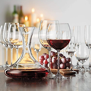 Nachtmann Vivendi Collection, Red Wine Glasses, Set of 4, Made of Crystal Glass, Clear, Long Stem, Ideal for Cabernet, Burgundy, Pinot Noir, Bordeaux, Dishwasher Safe