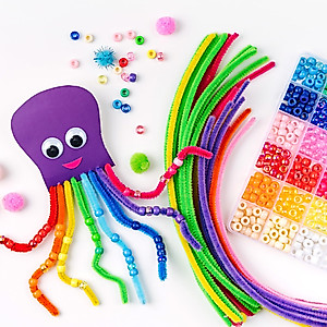 Essentials by Leisure Arts Chenille Stems Lavender 12" 6mm 25pc - Versatile Pipe Cleaners for Crafts, DIY Projects, and Decorations - Bright, Flexible Craft Pipe Cleaners