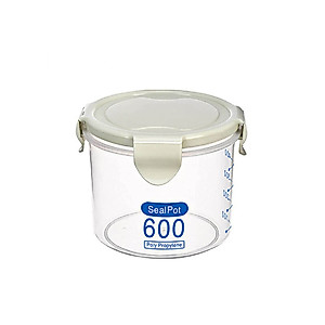 Muised Food Storage Containers with Lids, 600/800/1000ml Kitchen Storage Box Sealing Food Preservation Plastic Fresh Pot Container for Kitchen