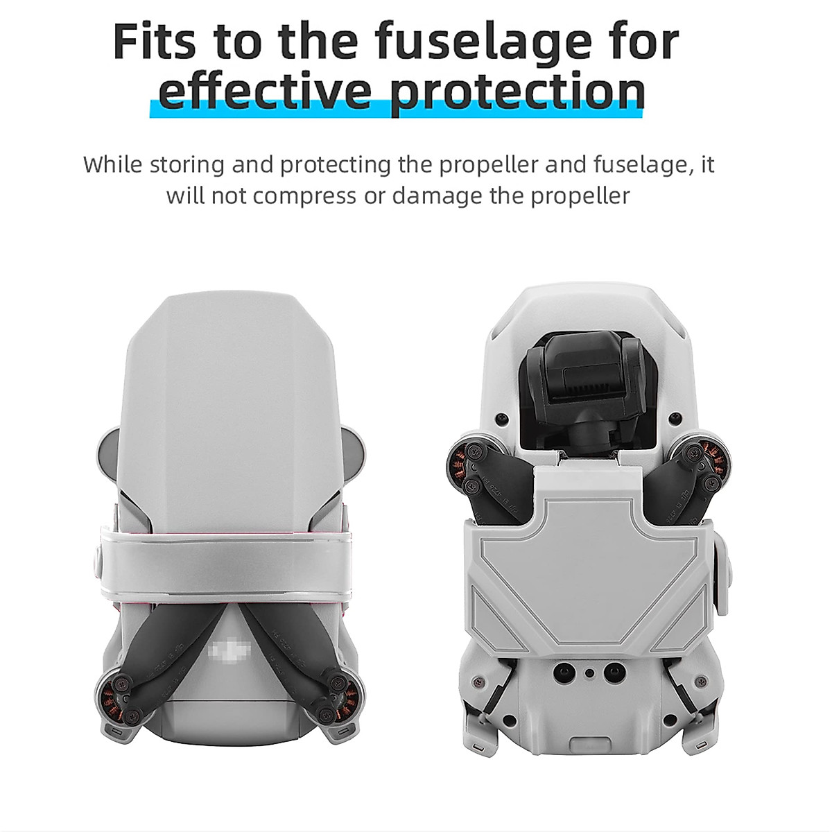 SENSKDN Mavic Mini/Mini 2/Mini SE Propeller Holder Guard Strap Blade Protector Stabilizer Fixator Quick Release for DJI Mavic Mini/Mini 2/Mini SE Drone Accessories (Grey)