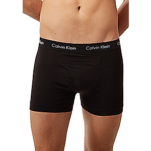 Calvin Klein Men's Cotton Stretch Multipack Trunks, Black, Medium