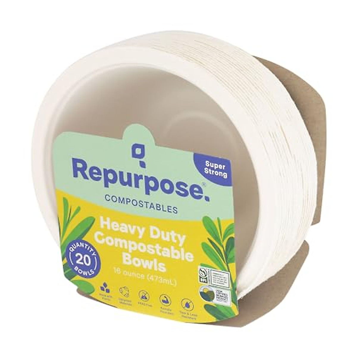 Repurpose, Eco-Bigger Bowls 16 Ounce, 20 Count
