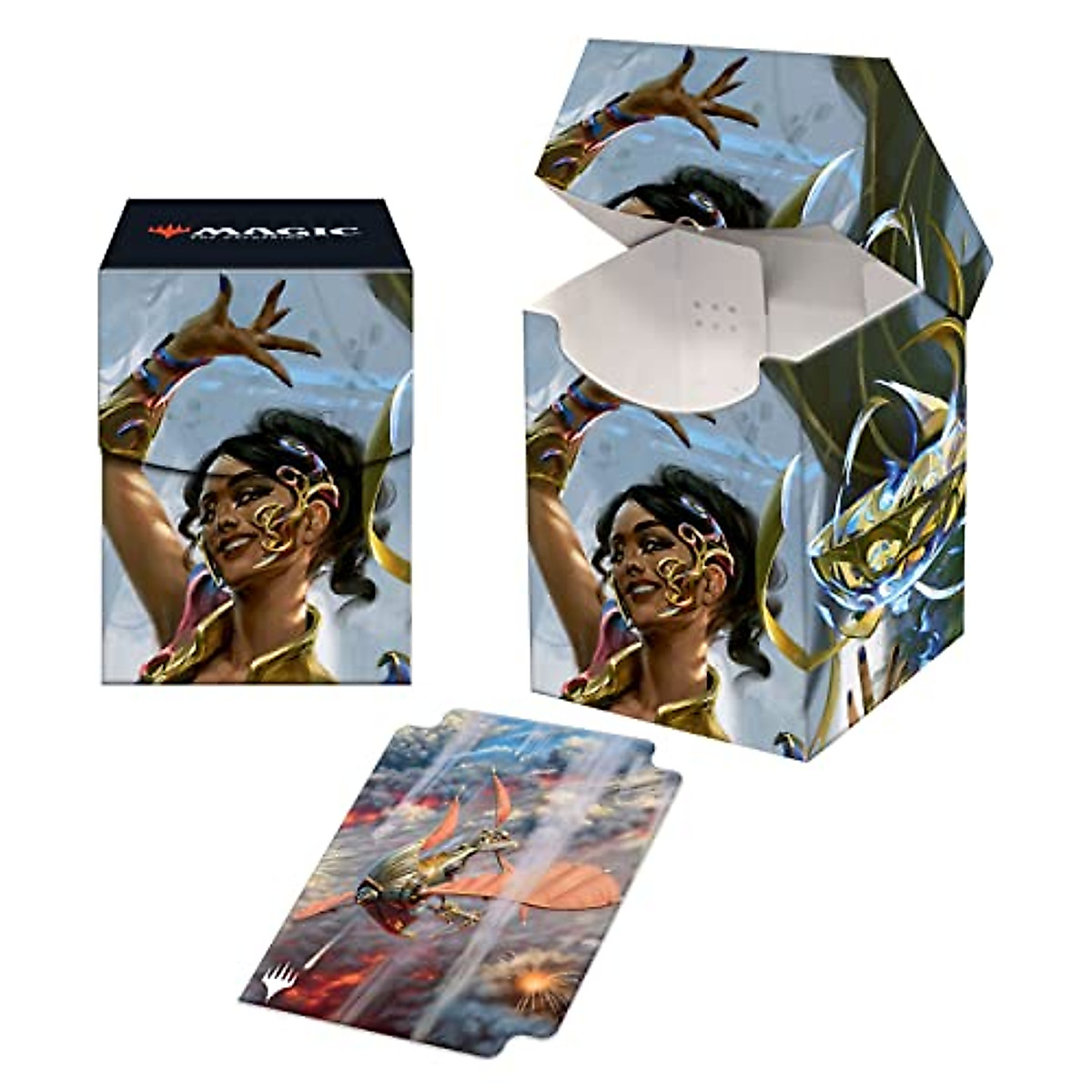 Ultra Pro - Magic: The Gathering The Brothers War 100+ Card Deck Box Card Protector - ft. Saheeli, Filigree Master, Protect & Store Gaming Cards, Collectible Cards, Trading Cards, Great for MTG Cards