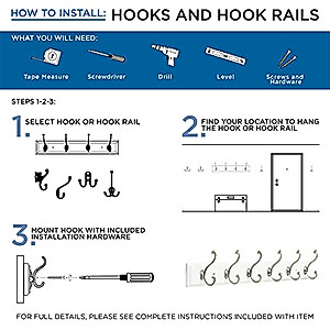 Franklin Brass Double Prong Towel Hook, Robe Hook Matte Nickel Towel Holder for Bathroom, Bathroom Accessories, FBDPRH5-MN-C