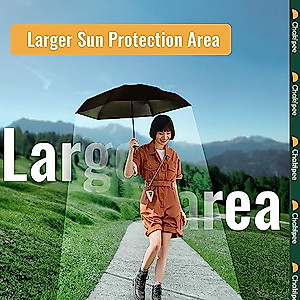 Chakipee Small Mini Sun Umbrella Light Compact Design Perfect for Travel Pocket Lightweight Portable UV Umbrella for Sun Protection, Sun&Rain Folding Umbrella