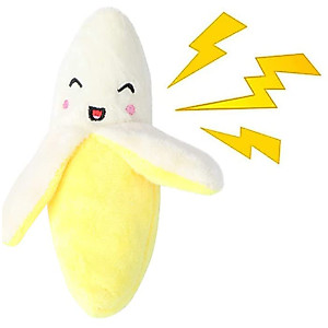 jeeone Banana Dog Toys Squeaky Chewing Toys Tooth Cleaning Dog Supplies,Bite-Resistant Golden Retriever Teddy Pets, etc, Dog Training, Sofa Damage Prevention, Banana ​Pet Toys