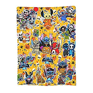 Halloween Horror Blanket Ultra Soft Throw Blanket Warm Cozy Flannel Blanket Microfiber Fleece Cover Home Decorative Throw for Sofa Couch Bed Office 50"x40"