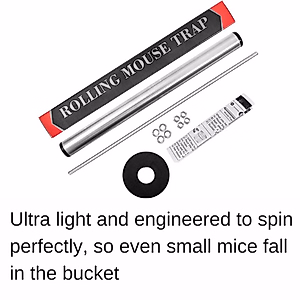 Odesos Mouse Trap, Live Catch and Release Bucket Spin Roller with an Original Ring for Mice Rats Rodents. Humane. Auto Rolling Reset. Safe for Children and Pets Works Outdoors and Indoors