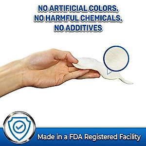 PET MAGASIN Natural Rawhide Chips – Premium Long-Lasting Dog Treats with Thick Cut Beef Hides, Processed Without Additives Or Chemicals