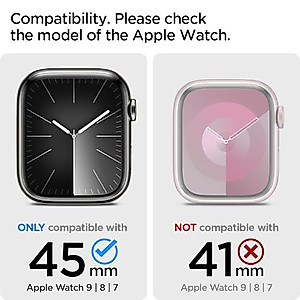 Spigen Thin Fit Designed for Apple Watch Case Series 9/8/7 45mm Thin Hard PC Case - Black