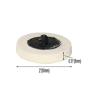FPPO 2 inch 15pcs Sanding Pad Wool Felt Quick Change Disc Roll Lock Surface Polishing Buffing Pads Wheels