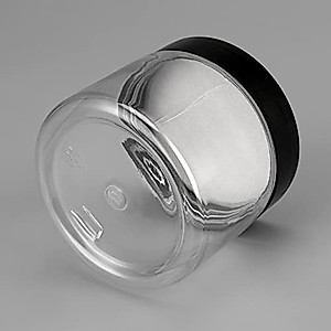 HOIGON 24 Pack 5 Oz Plastic Jars with Lids, 150ml Clear Plastic Storage Jars Containers, Empty Round Jars Wide Mouth Plastic Containers for Crafts, Nuts, Beads, Spices, Beauty Products