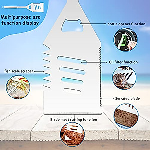 The Hungry Cook 19PCS 14“ Standard Stainless Steel BBQ Accessories Grill Tool Set, Premium Outdoor Grill Utensil Accessories with Aluminum Case, Prefect, Birthday, Grilling Gift for Men