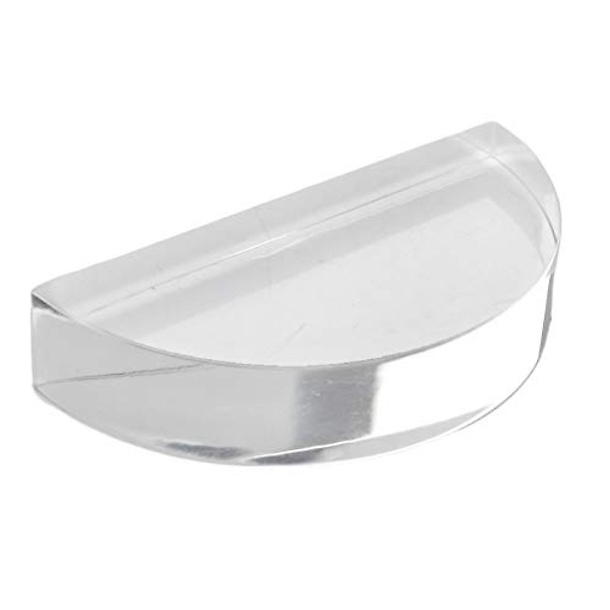 Semicircular Block, 3 Inch - Acrylic - Polished Sides - for Use in Light Refraction and Optics Experiments - Eisco Labs