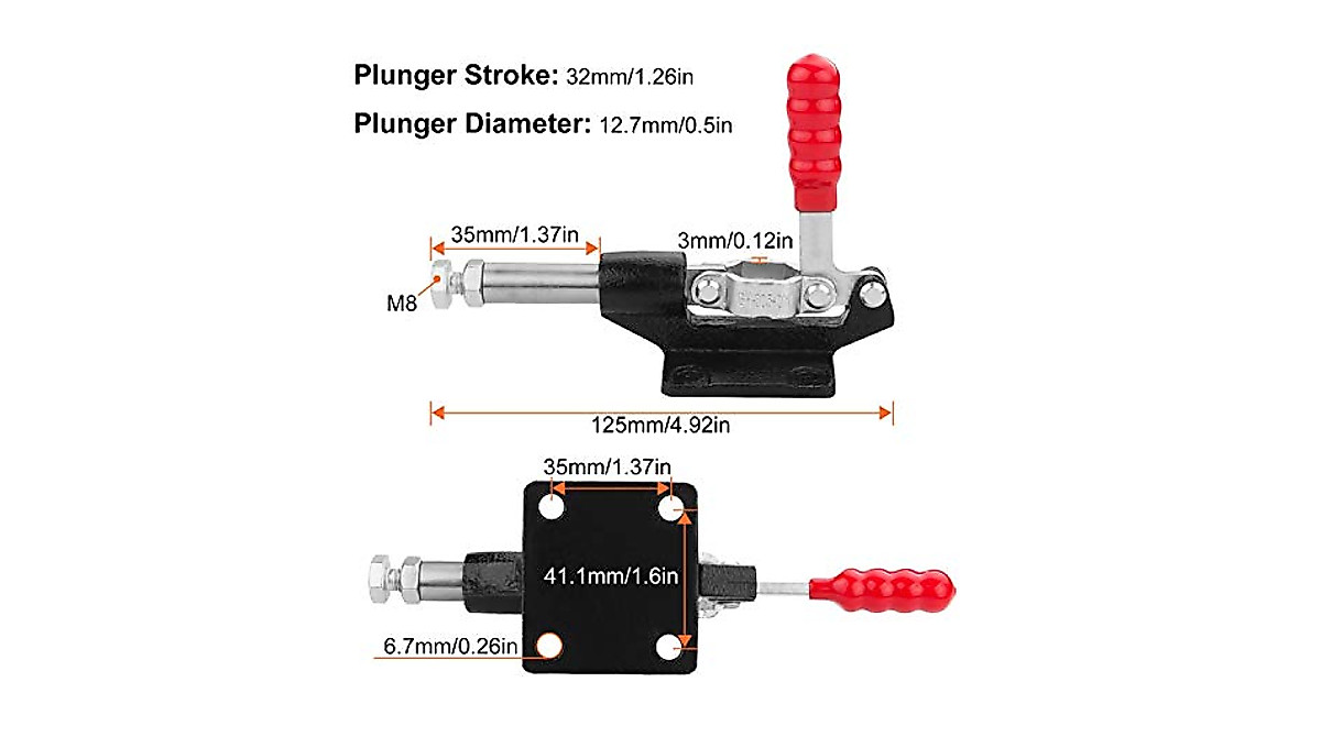 500Lbs Push Pull Toggle Clamp Set - 4 PCS Quick Release
