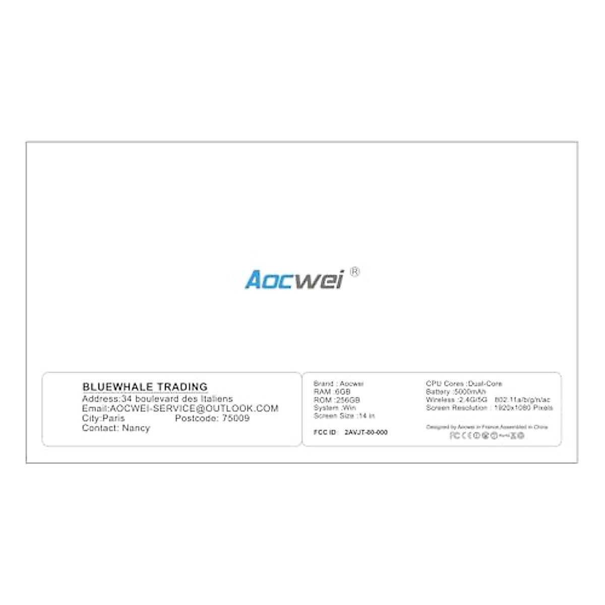 Ruzava/Aocwei 14" Laptop 6GB DDR4 256GB SSD Intel N4020(Up to 2.8Ghz) 2-Core Win 11 Notebook 1920x1080 FHD Dual WiFi BT 4.2 Support 512GB TF&1TB SSD Expand with Wireless Mouse for Work Study-Gold