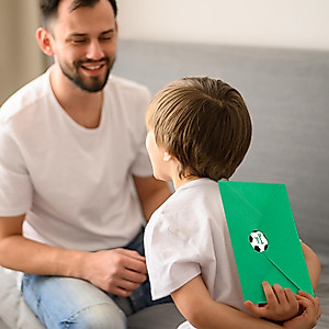 H1vojoxo 96PCS Soccer Thank You Cards with Envelopes and Stickers Thank You Notes Set Sports Ball Greeting Cards for Coach Football Players Blank Appreciation Cards for Baby Shower Birthday Party