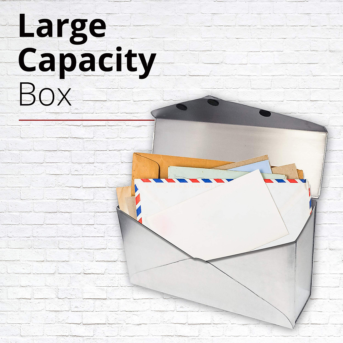 NACH Mailboxes for Outside Wall Mount, 12.5 x 5 x 10 inch, Stainless Steel Mail Box Wall Mounted, Waterproof Mailbox for Door - The Modern Envelope Mailbox