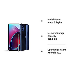 Moto G Stylus | 2022 | 2-Day Battery | Unlocked | Made for US by Motorola | 6/128GB | 50MP Camera | Twilight Blue (Renewed)