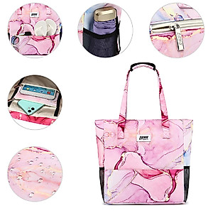 SHWN original pink marble waterproof shoulder bag, suitable for gym beach travel daily bag upgrade version