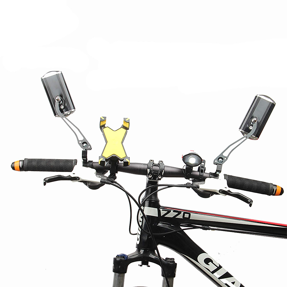 Jeemitery Bicycle Mirror,A Pair of 360°Rotation Back Rearview Mirror Handlebar Wide Angle Bike Mirror-Black