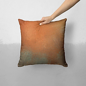iiRov Dusty Burnt Orange Surface - Custom Decorative Home Decor Indoor or Outdoor Throw Pillow Cover for Sofa, Bed or Couch Cushion (Pillow CASE Cover ONLY)