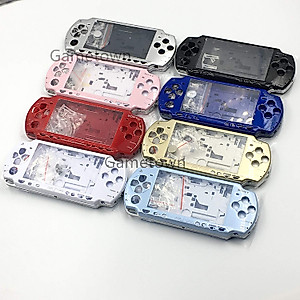 New Replacement Sony PSP 2000 Console Full Housing Shell Cover with Buttons Set -Silver.