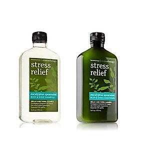 Bath and Body Works Eucalyptus Spearmint Body and Shine Shampoo and Conditioner Set 16 Ounce Each