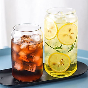 Hemoton 2Pcs Mason Jar with Lid and Straw, 12oz Wide Mouth Mason Jar Drinking Glasses Cups, Reusable Iced Coffee Cup, Cocktail Glasses, Transparent Silicone Sleeve Bamboo Lid, for Juices Cocktail