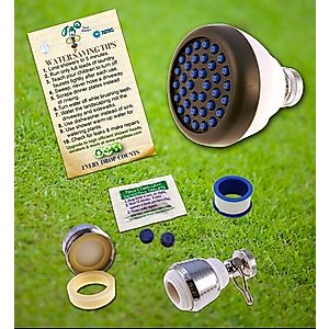 Super Saver Special Low Flow Shower Head | Kitchen & Bathroom Aerators & Toilet Leak Detecting Dye Tablet Low Flow Kit