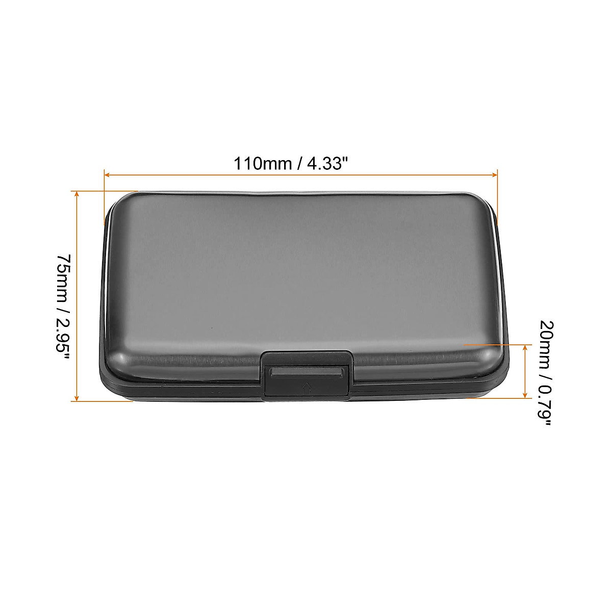 PATIKIL Aluminum Wallet Credit Card Holder, 6 Slots Men Women RFID Blocking Blocking Metal Box Hard Protector Case for Business Card ID Card, Grey