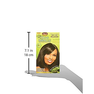 African Pride Olive Miracle 1 Touch-Up Kit Regular - Contains Aloe Vera, Castor Oil & Biotin, 1 Kit