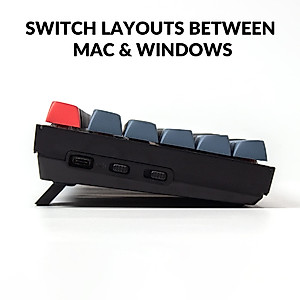 Keychron K8 Pro Wireless Custom Mechanical Keyboard, QMK/VIA Programmable Bluetooth/Wired RGB Backlight Tenkeyless with Hot-swappable Gateron G Pro Red Switch Compatible with Mac Windows Linux