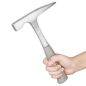 EFFICERE 22-Ounce All Steel Rock Pick Hammer with Pointed Tip, 11-Inch Overall Length | Essential for Geological Study, Rock Hounding, Prospecting, Mining, Fossil Dig, Masonry Related and Much More