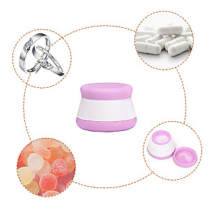 AOUTACC 5 Pack Travel Containers, TSA Approved 20ml Leakproof Silicone Cream Jars Squeezable Portable Soft Travel Bottles for Shampoo Conditioner Lotion Face Hand Body Cream Toiletries