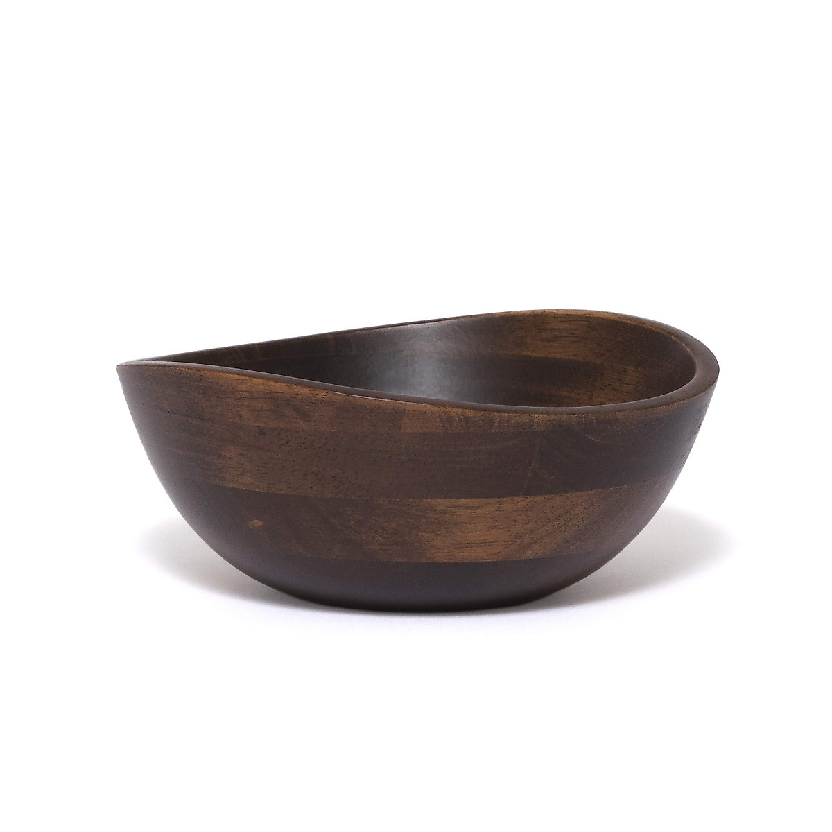 Lipper International Walnut S/4 Small Wavy Rim Bowls