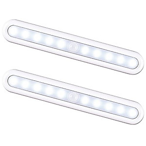 11inch Motion Sensor Light Indoor, STAR-SPANGLED Stick on Lights Battery Powered, Closet Lights Motion Activated Operated, LED Night Stair Lights for Under Cabinet, Hallway, Kitchen(Cool White, 2Pack)