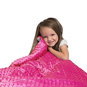 Super-Soft Kids Weighted Blanket 7 Pounds - Weighted Blanket for Kids - Easy to Clean, Washable Minky Cover - 41x60 Inches 7lbs Child Weighted Blanket - Small Heavy Blanket for Girls and Boys