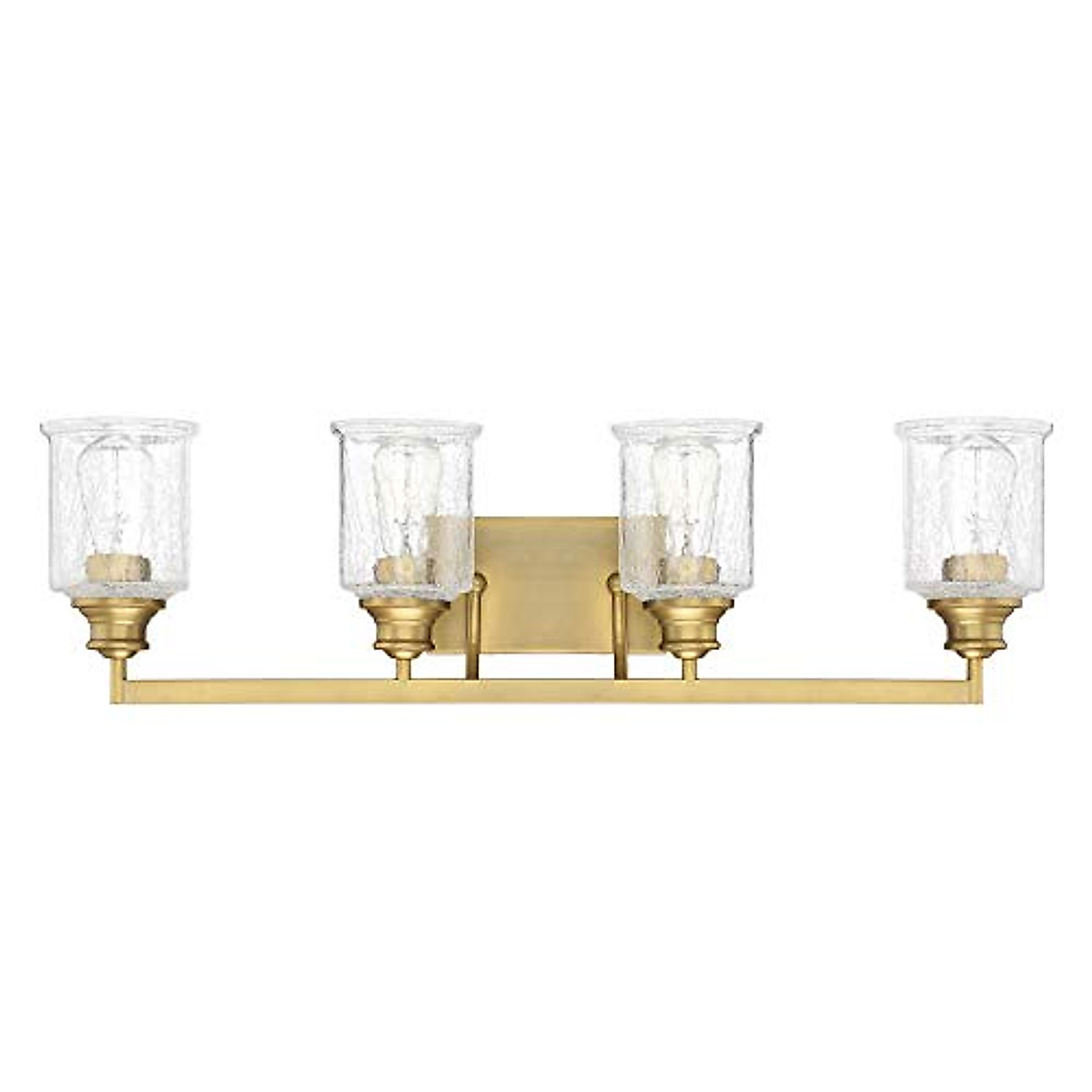 Savoy House 8-1972-4-322 Hampton Warm Brass 4-Light Bathroom Vanity Light (32" W x 9" H)