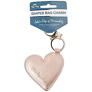 Itzy Ritzy Diaper Bag and Purse Charm, Keychain and Luggage Marker; Measures 6” Long and 3” Wide; Features Durable Clasp and Trendy Gold Hardware, Gold