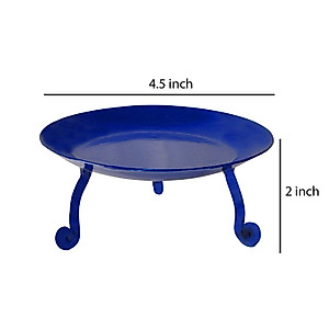 Lalhaveli Candle Holders Blue Table Decorative Candlestick Holder for Wedding Dinning Party Candle Holders Wrought Iron (4.5X2 Inch) Candle Included