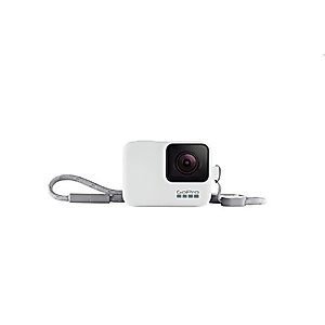 GoPro Sleeve + Lanyard in White Hot (HERO7 Black/HERO7 Silver/HERO7 White/HERO6 Black/HERO5 Black) - Official GoPro Accessory